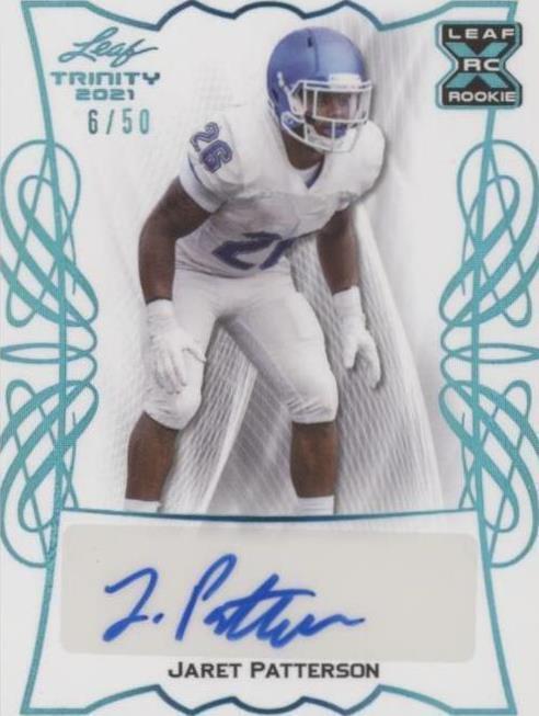 2021 Leaf Trinity - Jaret Patterson #BA-JP1 Platinum Spectrum /50 (AU ...
