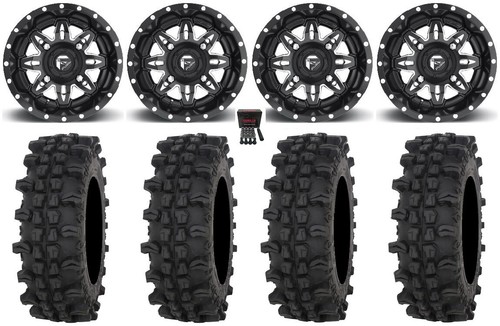 Fuel Lethal Black 14" Wheels 27" ACP Tires Textron Wildcat XX | eBay