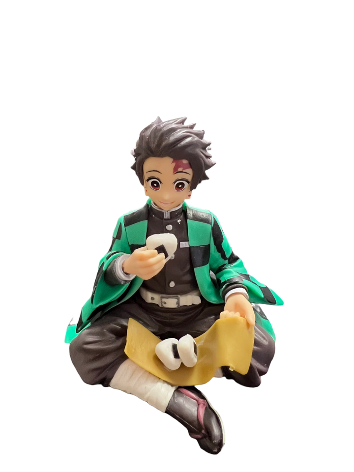 Demon Slayer Nezuko Inosuke Tanjiro Zenitsu Perching Figures Rice Balls ...