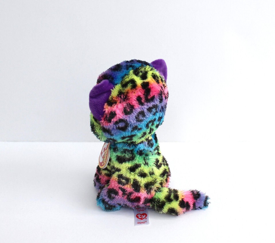 Ty The Beanie Boo's Collection Dotty The Multicolor Leopard Plush 6 ...