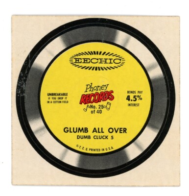 1967 Topps PHONEY RECORDS Glumb All Over #25 *SET BREAK* SCARCE HTF! | eBay