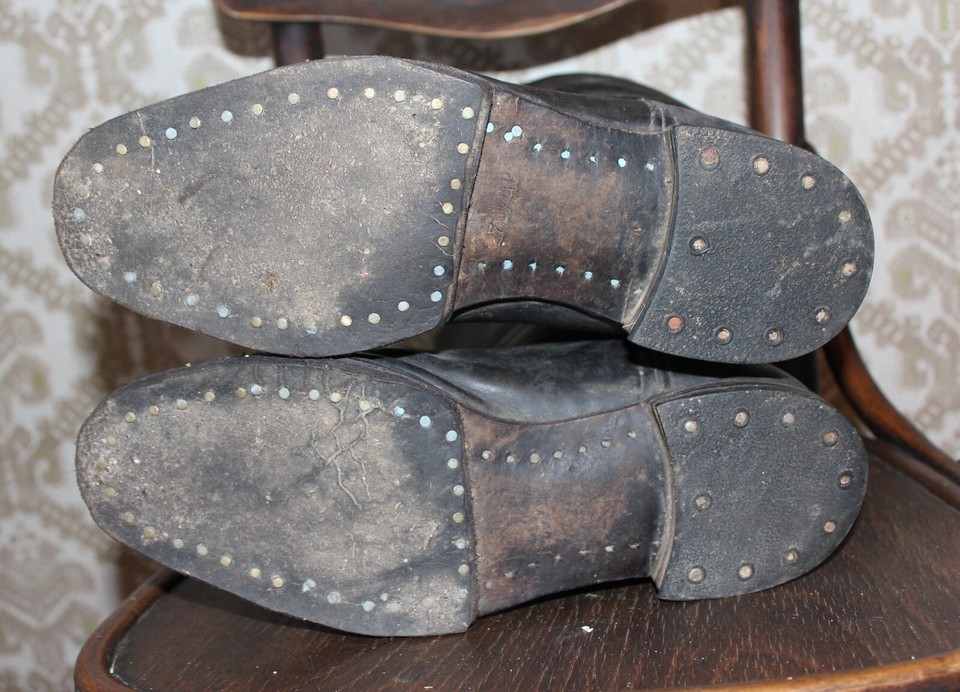 GENUINE WW2 NKVD RKKA RED ARMY SOLDIER LEATHER BOOTS SHOES PAIR STALIN ...