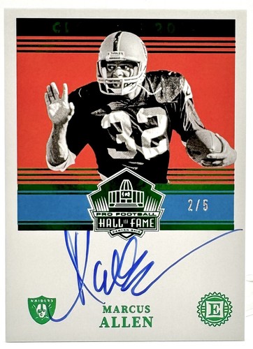 2021 Encased - HOF Class of 2003 Marcus Allen Emerald On-Card Auto, /5 ...