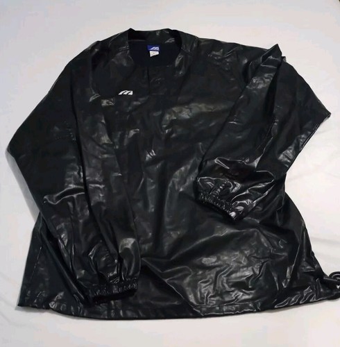 Mizuno Polyurethane raincoat wet look pvc pullover baseball Jacket ...