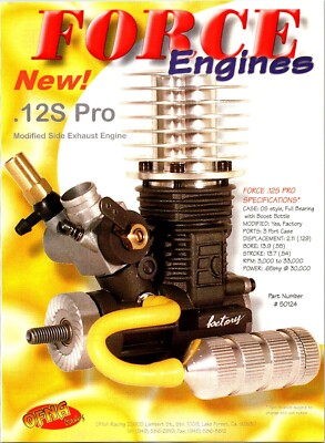 Force .12S Pro RC Engine Print Ad Wall Art Decor OFNA Racing | eBay
