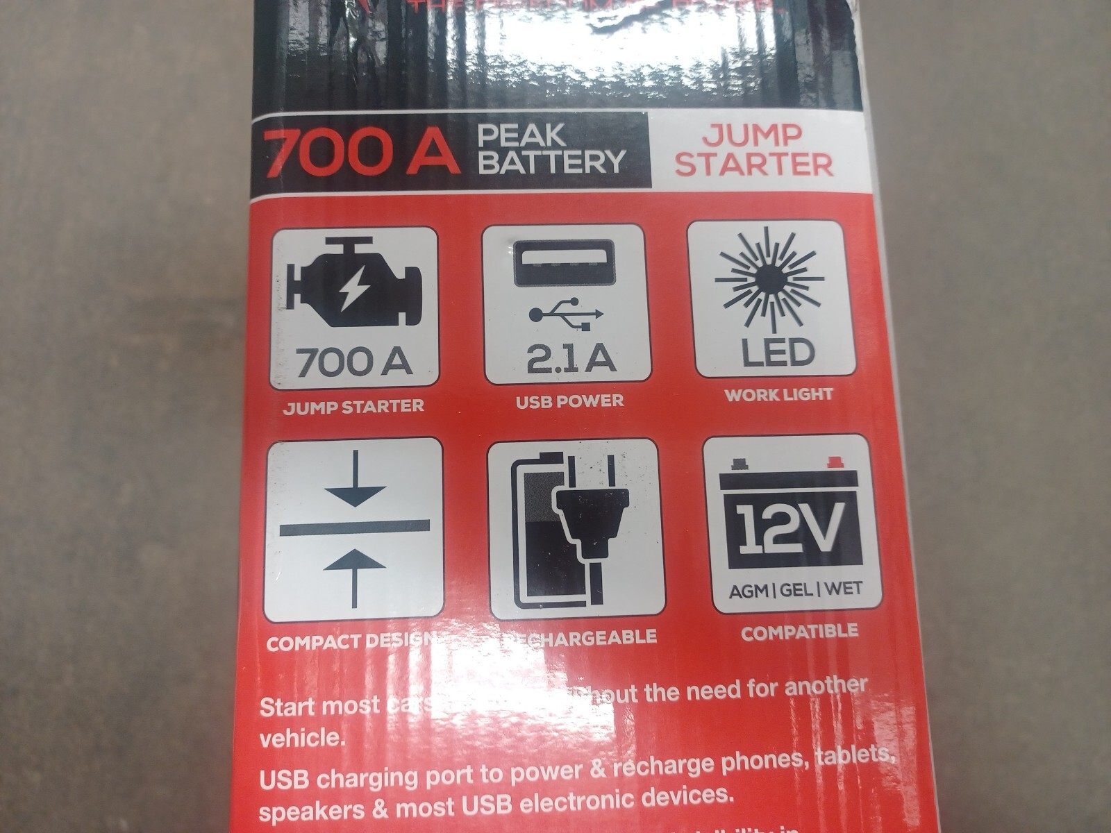 Vector Portable Jump Starter JUS350V 700 a Peak Battery for sale online ...