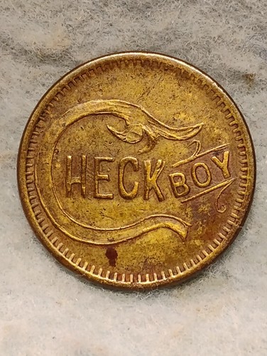 CHECK BOY ~ GOOD FOR FIVE CENTS IN TRADE TOKEN ~ XF | eBay