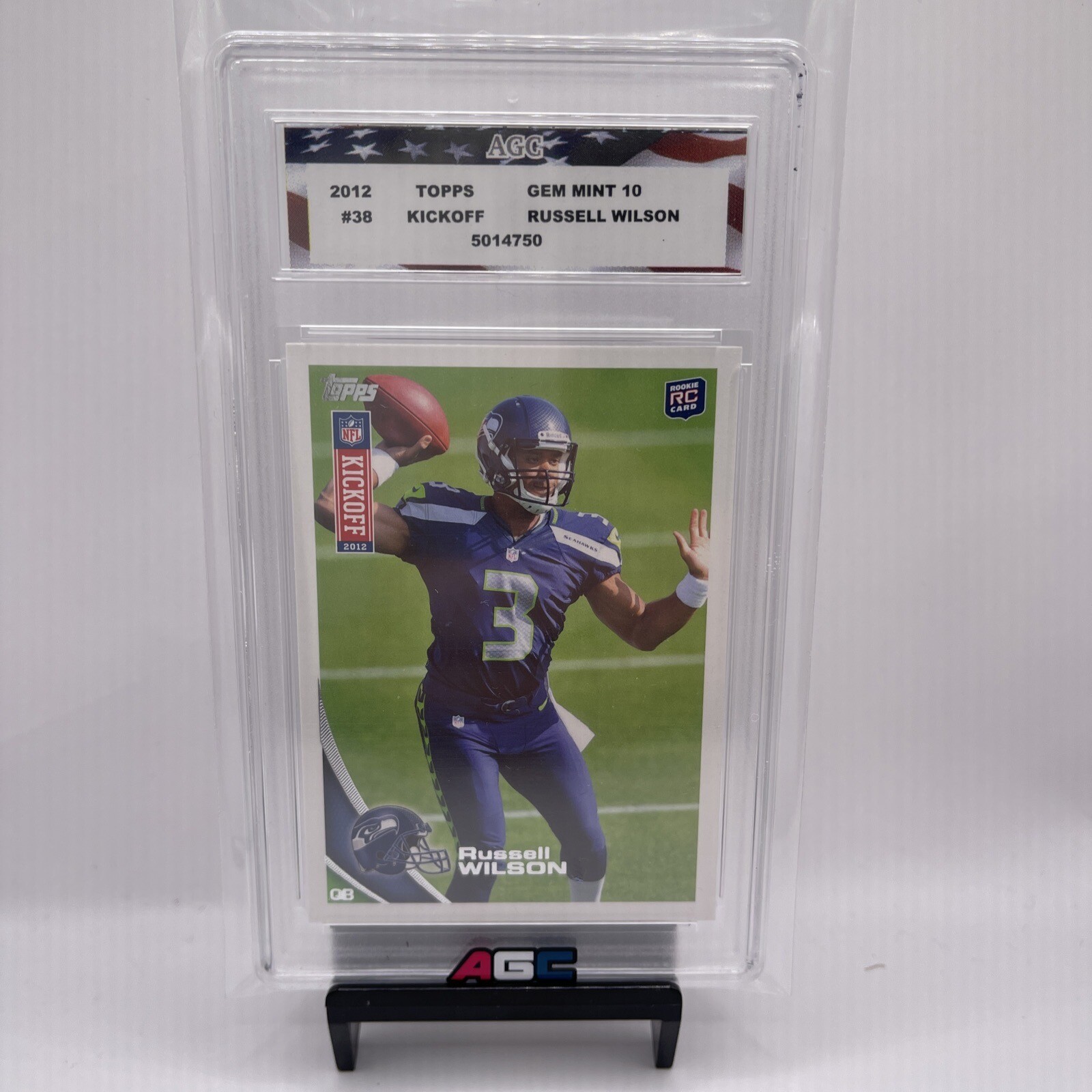 2012 Topps Kickoff #38 Russell Wilson Rookie Card AGC 10 Gem Mint | eBay