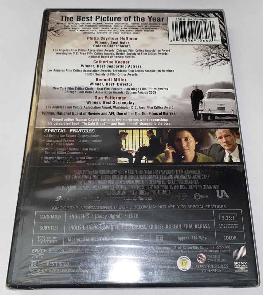 CAPOTE (DVD, 2006) Philip Seymour Hoffman ~ NEW 43396126480| eBay