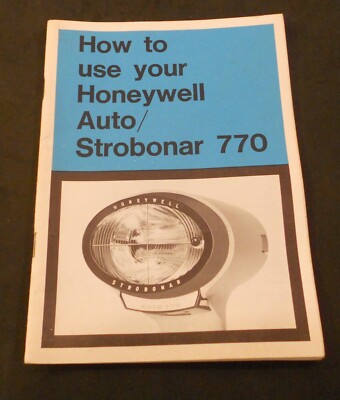 HONEYWELL STROBONAR 770 Instruction Book Manual User Guide | eBay