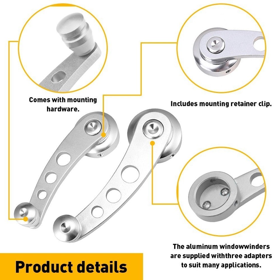 NEW CAR BILLET ALUMINUM WINDOW CRANK HANDLE WINDER TRUCK PICKUP DOOR ...