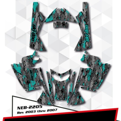 GRAPHIC DECALS STICKERS WRAP KIT FOR SKI-DOO REV MXZ SUMMIT GTX 03-07 ...