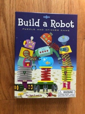 2008 EeBoo "Build a Robot" Puzzle and Spinner Creativity Game - Sharp ...