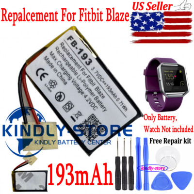 New 193mAh Rechargeable Battery For Fitbit Blaze Smart Watch （100% Size ...