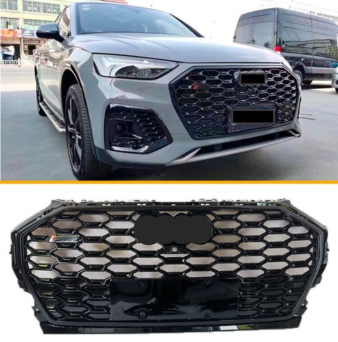 Style Gloss Black Front Grille Grill Honeycomb Mesh For Audi Q5 2021 ...