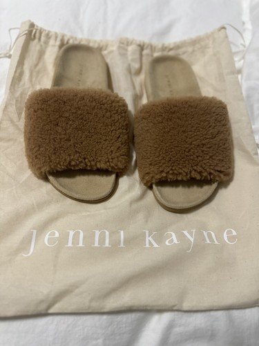New Jenni Kayne Shearling Slide Sandals in Natural, Sz 37, US 7, Retail ...