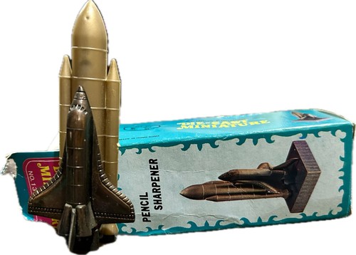 SPACE SHUTTLE W ROCKET BRONZE DIE CAST METAL COLLECTIBLE PENCIL ...