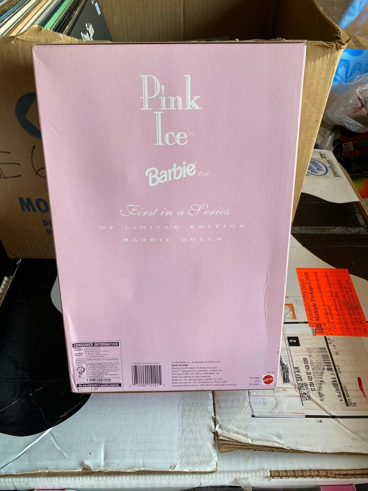 1996 Mattel Pink Ice Barbie First in a Series Limited Edit w/Box ...