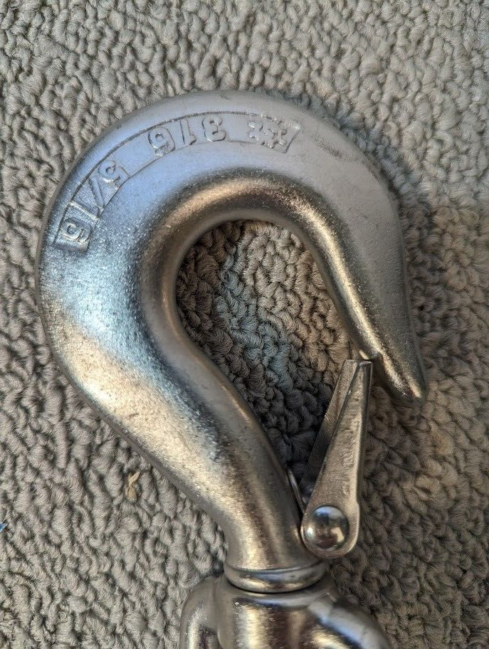 Thern wire rope assembly WS19-36NS 3/16" 36 Ft Swivel hook & Swagged ...