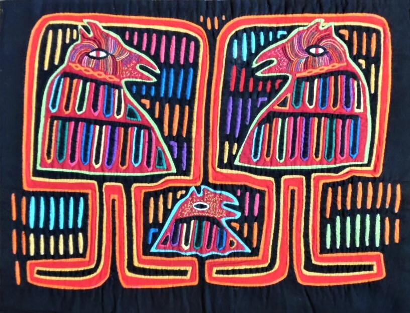 Large Meticulously Made KUNA MOLA Tons of Work! Dogs Design? [Boston ...