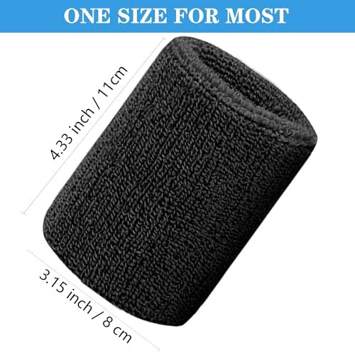 6 Pack 4 Inch Wrist Sweatbands Tennis Wrist Bands Absorbent Sweat Band ...