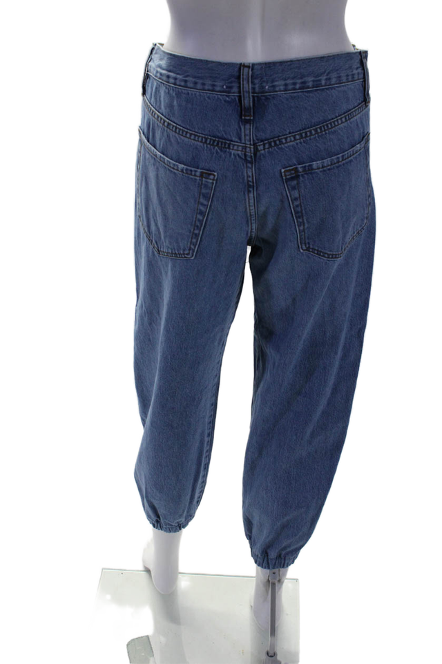 Frame Womens Cotton Zip Button Cuff Bottom Leg Denim Jeans Blue Size ...
