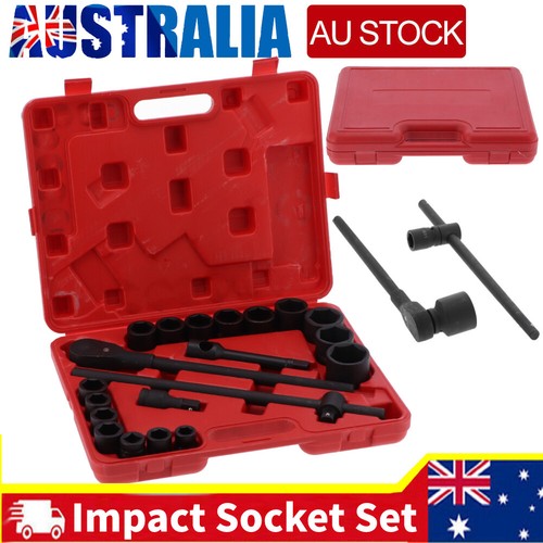 21pcs 3/4" 19-50mm Drive Deep Impact Socket Set Garage Repair Sockets ...