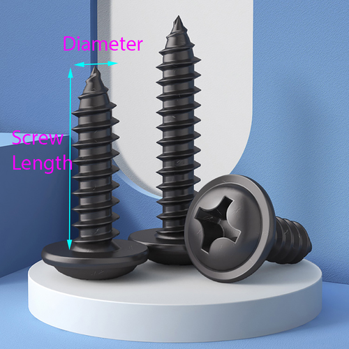 Black Flanged Head Self Tapping Screws, Phillips Pozi Flange Tappers ...