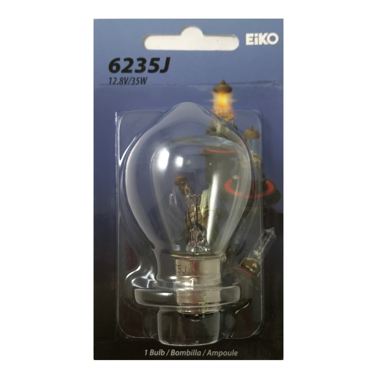 Peak 6235J Clear Light 12.8V 35/35W RP-10 P15D-3 Halogen Bulb Headlamp ...
