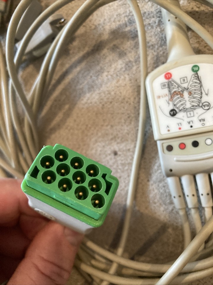 Compatible GE Marquette Monitor Patient Cable 5 Leads ECG Cable Clip | eBay