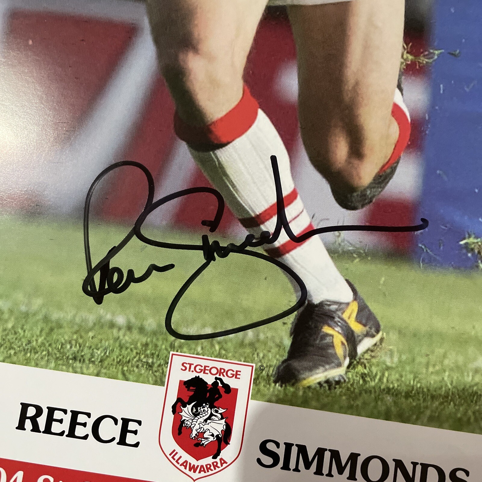 2004 signed Reece Simmonds St George Illawarra dragons poster | eBay