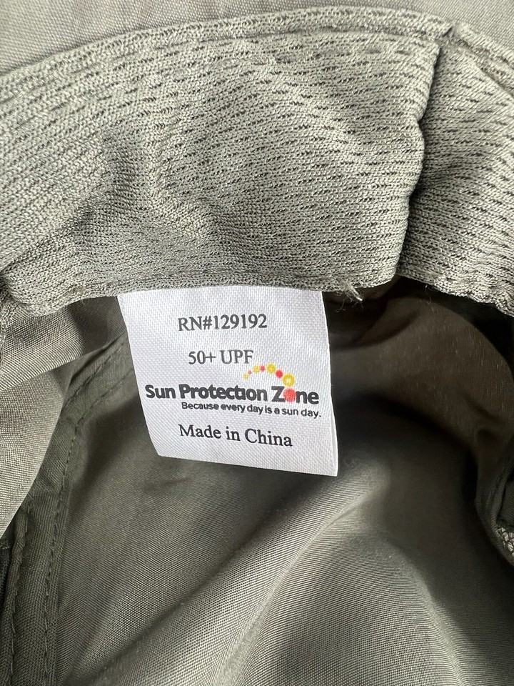 Sun Protection Zone Hat Green 50+ UPF Hiking Fishing Walking Exploring ...