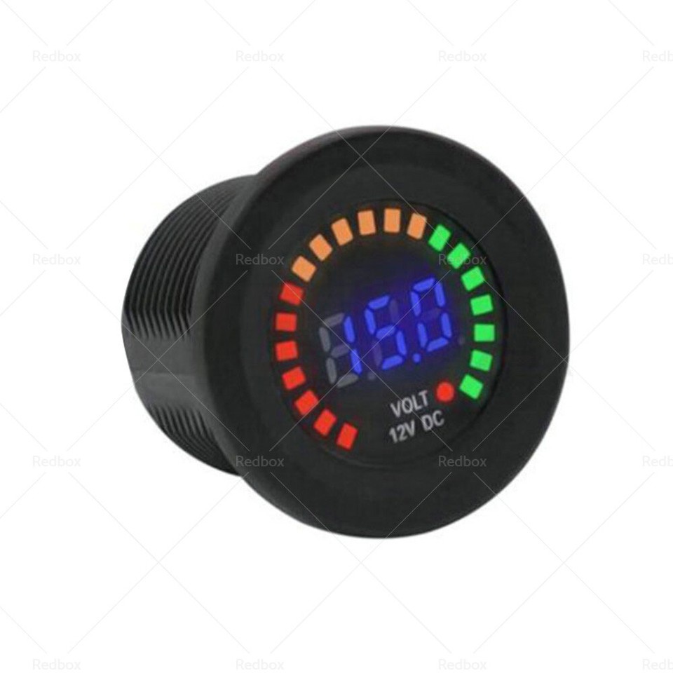 Battery Volt Meter Monitor LED Digital DC 12V Car Boat Voltage Marine ...