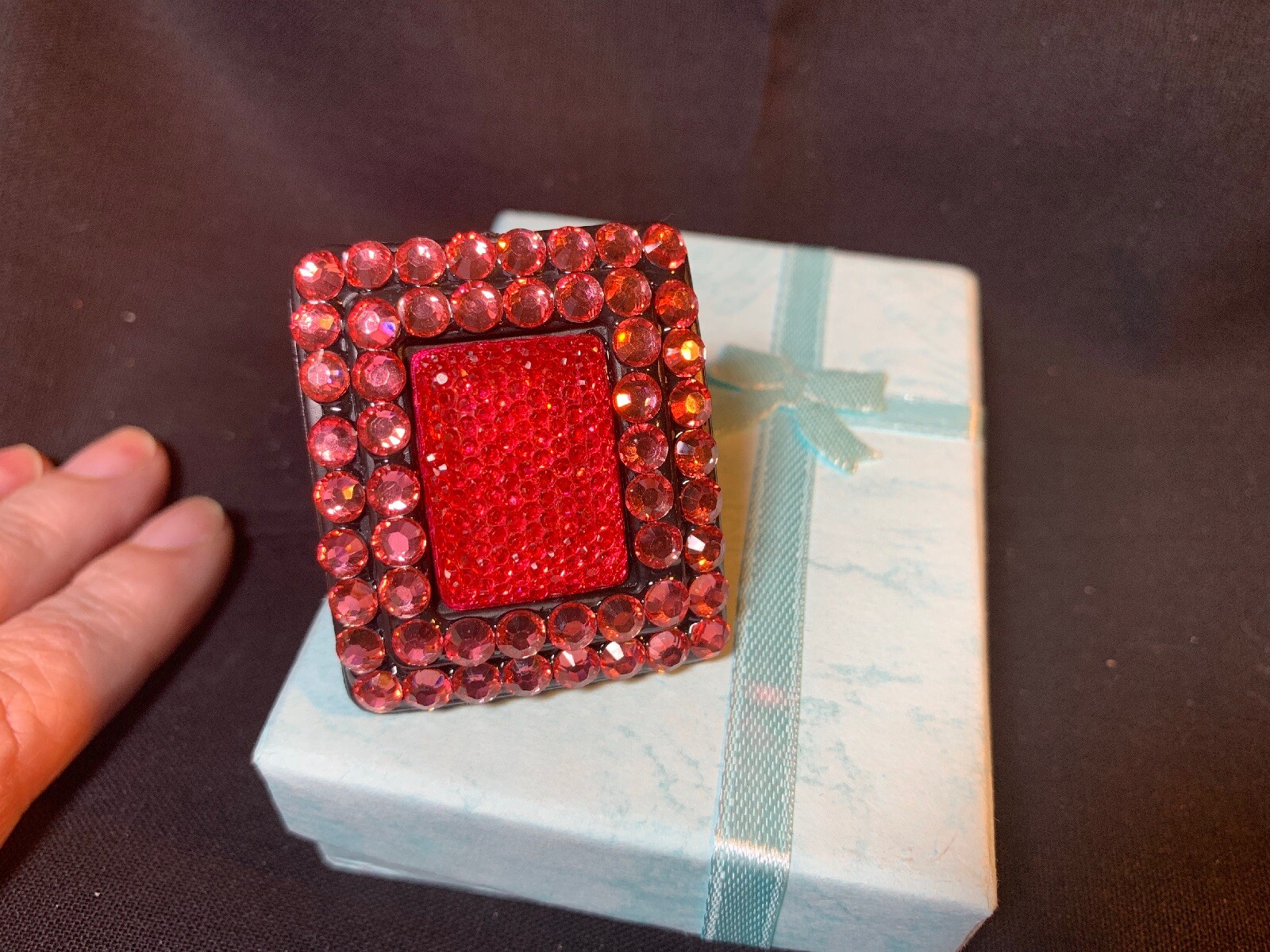 Gorgeous Bold Costume Jewelry Sizable PINK BLING Fashion Ring | eBay