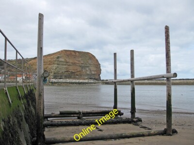 Photo 6x4 The blunt end of Cowbar Nab Staithes The sedimentary layers ...