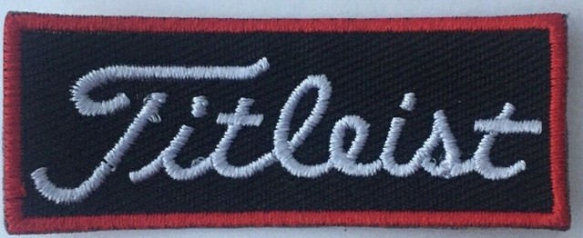 2 3/8" x 7/8" Titleist Golf Black Logo Iron On Patch Embroidered Sew on ...