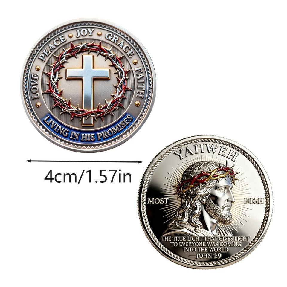 5pcs Yahweh – The Living Light Faith Commemorative Coin,Christian ...