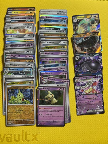PALDEA EVOLVED Reverse Holo & Holo Lot of 65 Pokemon Cards Slowking ex ...