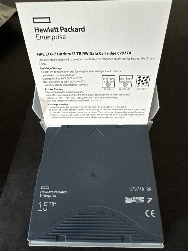 HP LTO-7 Ultrium RW Data Tape Cartridge - 15TB C7977A | eBay