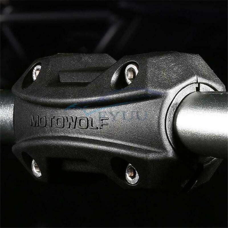 Pair Black Motorcycle Engine Guard Crash Bar Bumper Protector Block 22 ...