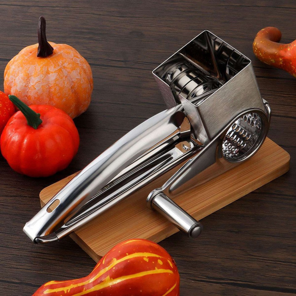 Stainless Steel Hand-Cranked Rotary Cheese Grater Ginger Shredder ...