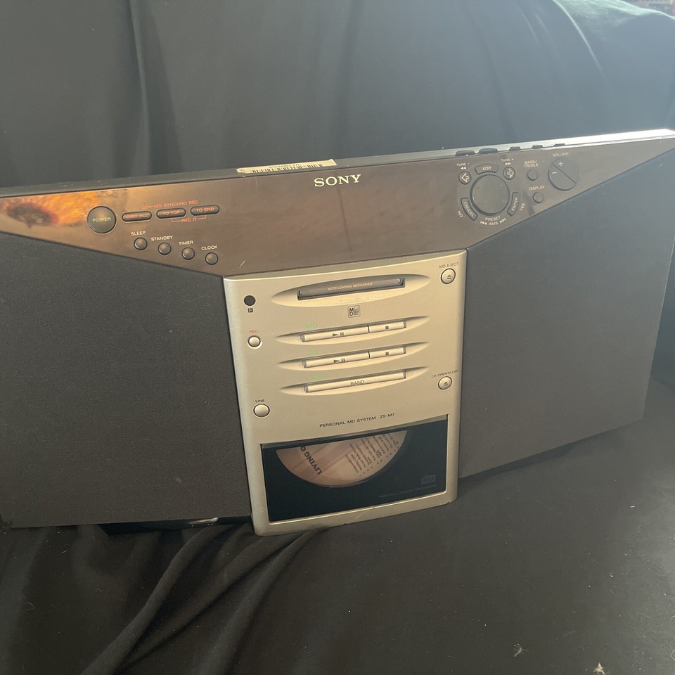 Sony ZS-M7 Minidisc Player Recorder, CD FM Mini Disc Stereo For Repair ...