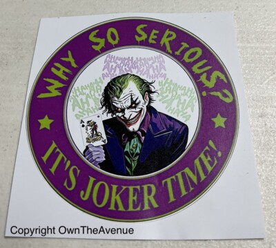 Why So Serious Joker Hahaha Evil Villain Car Truck Vinyl Sticker Decal ...