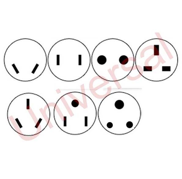 universal 10A 5Pin Power Wall Outlet Socket Plate Panel UK/US/EU/AU ...