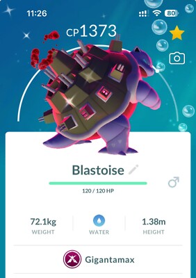 Pokémon Shiny Blastoise Gigamax TRADE Registered Shiny Blastoise require | eBay