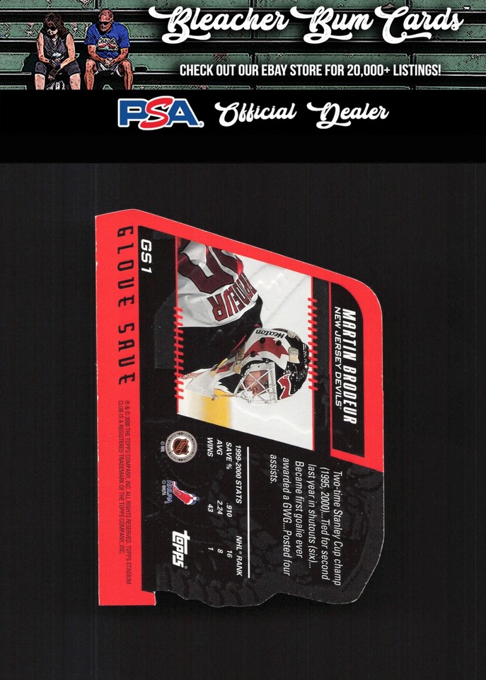 2000 Stadium Club GS1 Martin Brodeur Glove Save | eBay