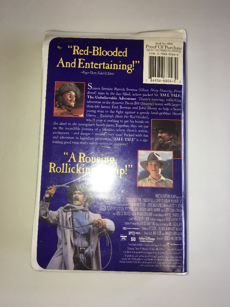 Tall Tale The Unbelievable Adventure VHS Video Tape Movie-TESTED-RARE ...