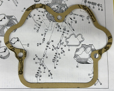 AERMACCHI HARLEY NEW 17535-67P rocker cover GASKET 1967-1972 SPRINT H ...