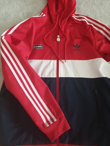 Adidas Retro Oasis Tracksuit Top Jacket Windbreaker 22" Pit To Pit Size ...