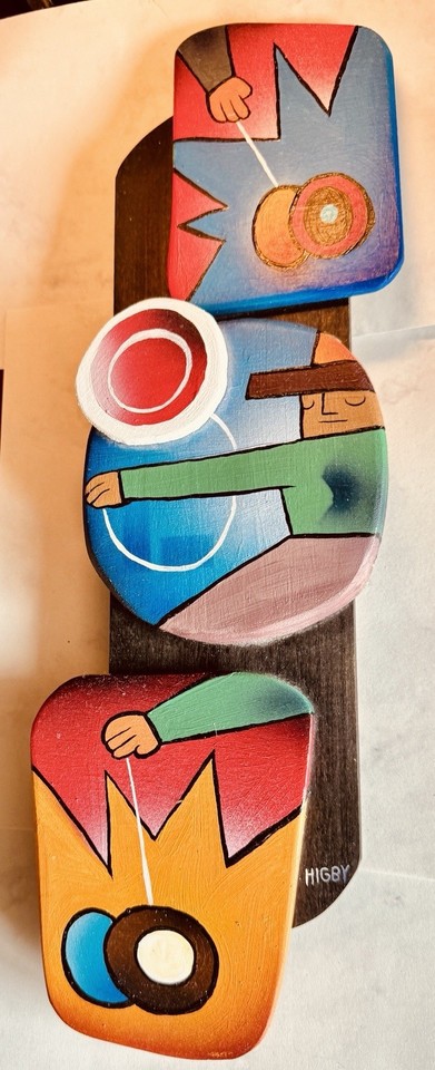John Higby Original Yoyo Art - 3D Painting On Wooden Plaque | eBay